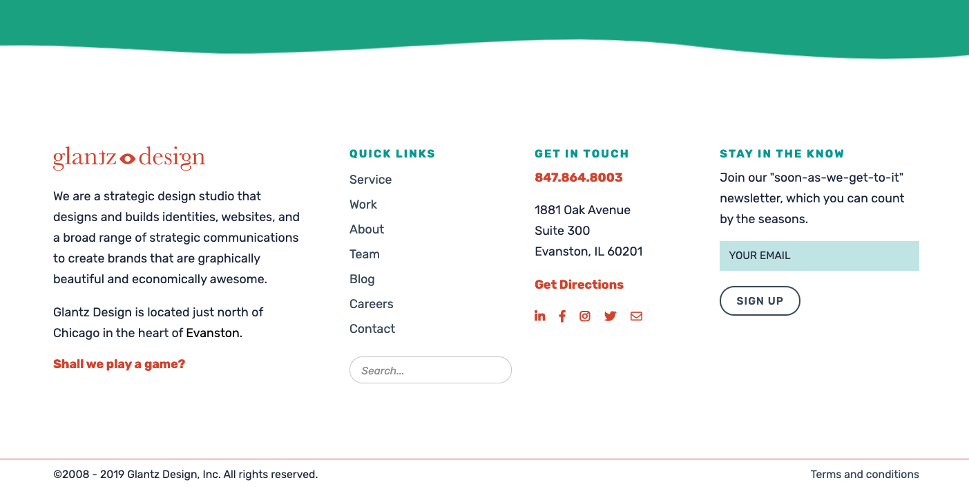 Put Your Best Foot Forward: Engaging Website Footers - Glantz