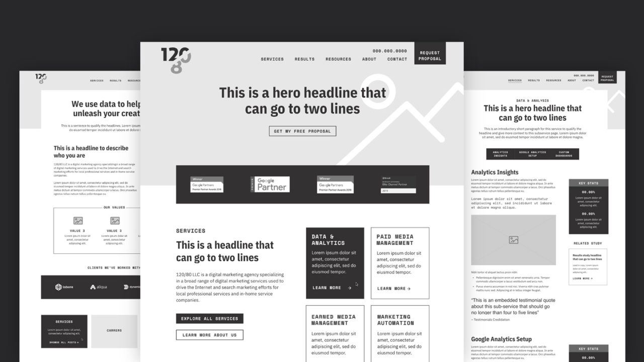 120/80 - Data-driven Digitial Marketing Agency - Design by Glantz