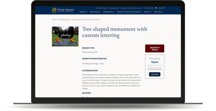 Peter Troost Monument Company - Glantz